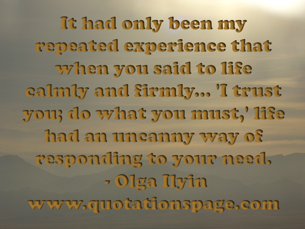 Quote Details: Olga Ilyin: It had only been... - The Quotations Page